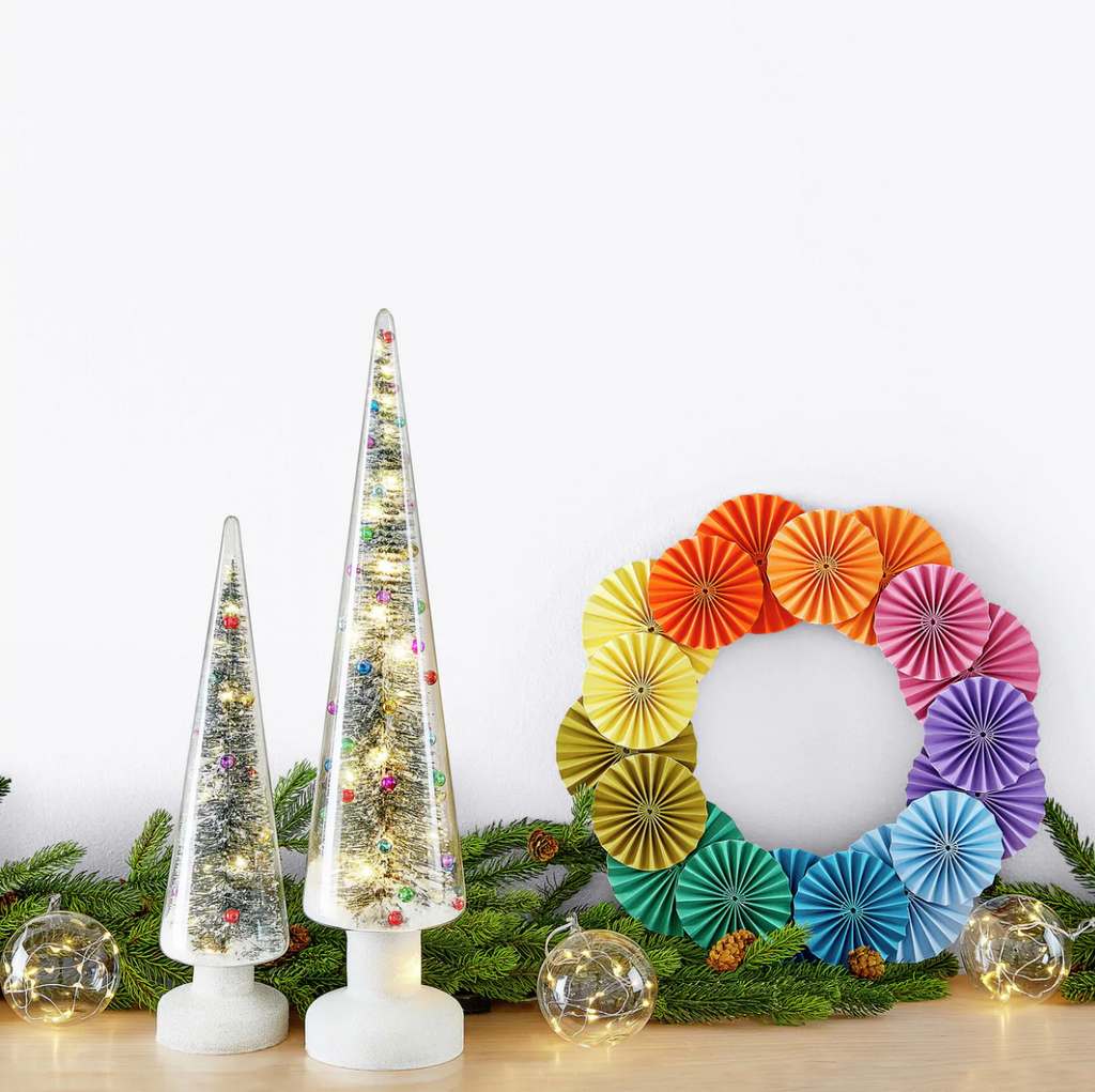 MoMA LED Snowy Wonderland Glass Lighted Tree – The Westcott House